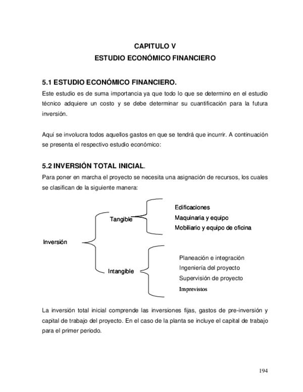 (PDF) CAPITULO V ESTUDIO ECONÓMICO FINANCIERO 5.1 ESTUDIO ECONÓMICO ...