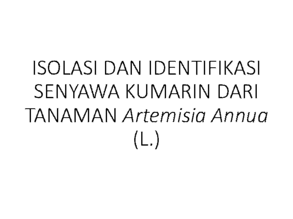 (PPT) Kumarin
