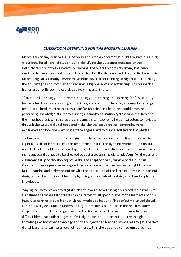 (PDF) CLASSROOM DESIGNING FOR MODERN LEARNER