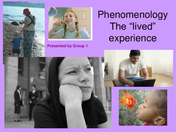 (PDF) Phenomenology The " lived " experience
