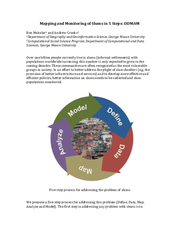 (PDF) Mapping and Monitoring of Slums in 5 Steps: DDMAM