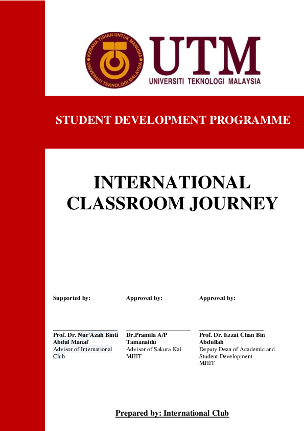 (DOC) STUDENT DEVELOPMENT PROGRAMME INTERNATIONAL CLASSROOM JOURNEY ...