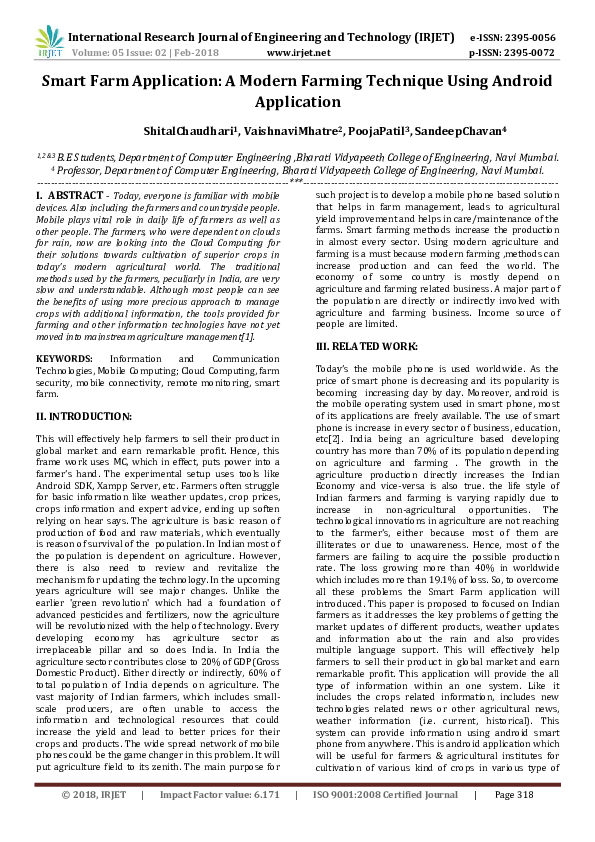 (PDF) Smart Farm Application: A Modern Farming Technique Using Android ...