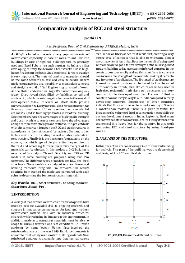 (PDF) Comparative analysis of RCC and steel structure
