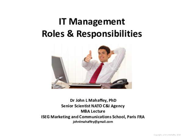 (PDF) IT Management Roles & Responsibilities