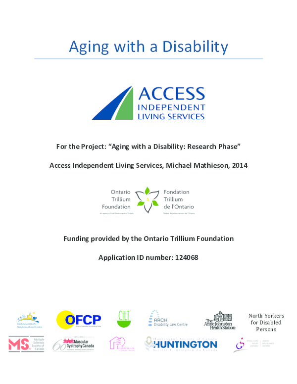 (PDF) Aging with a Disability