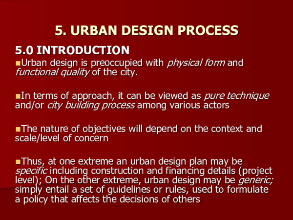 (PPT) Urban design process