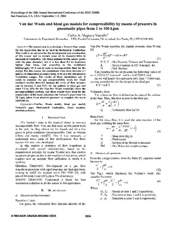 (PDF) Van der Waals and ideal gas models for compressibility by means ...