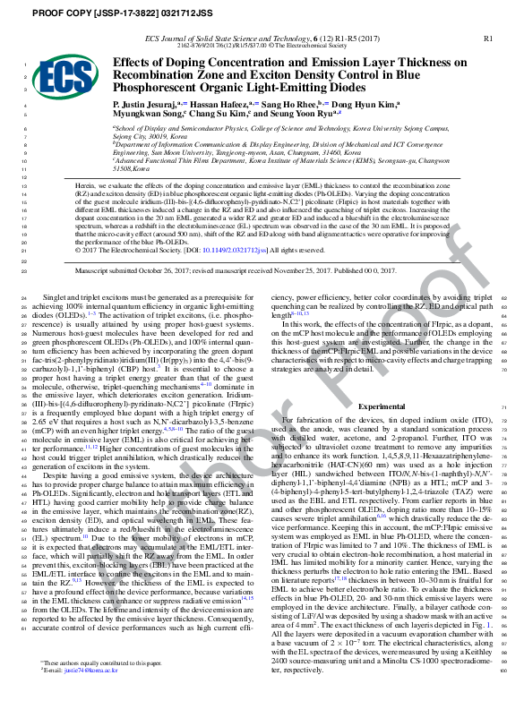 (PDF) Tailoring the hole-injection layer in organic light-emitting ...