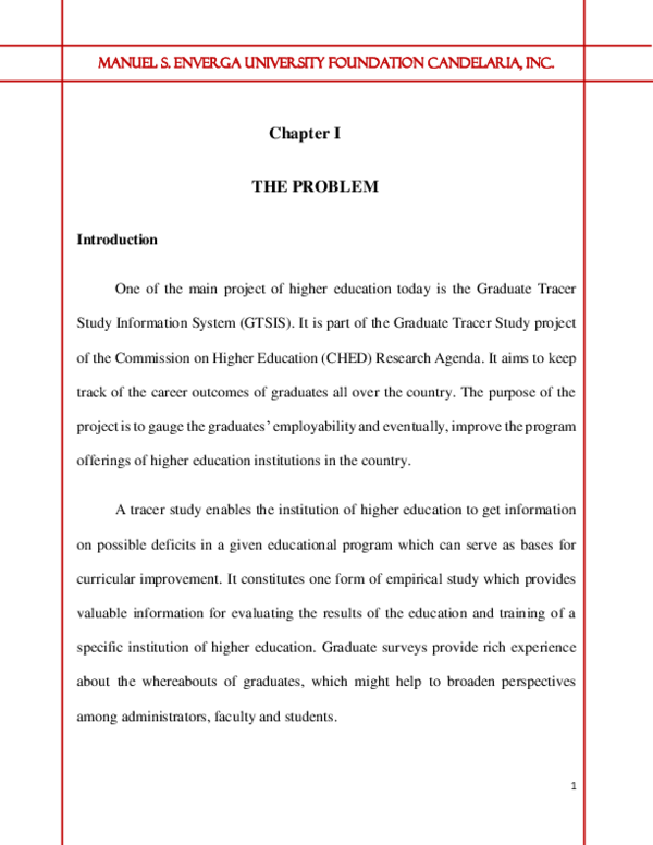 (DOC) A tracer study of employment status of bsn graduates of MSEUFCI ...