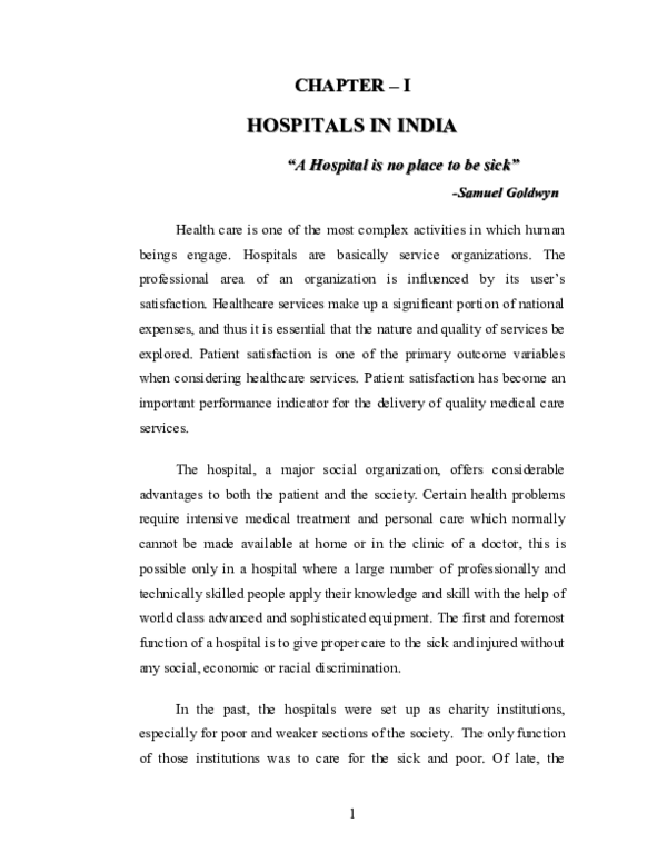 (PDF) HOSPITALS IN INDIA