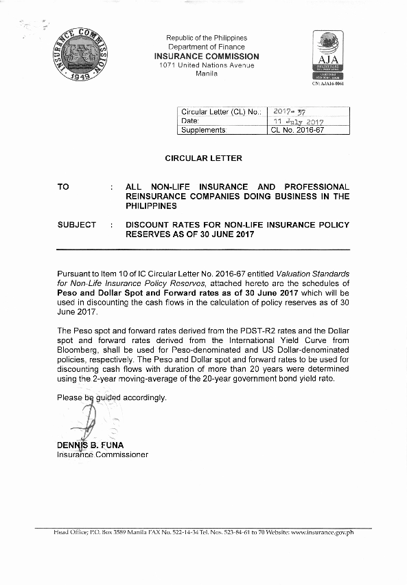 (PDF) Insurance Circular Letter