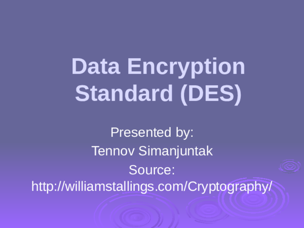 (PDF) Data Encryption Standard (DES