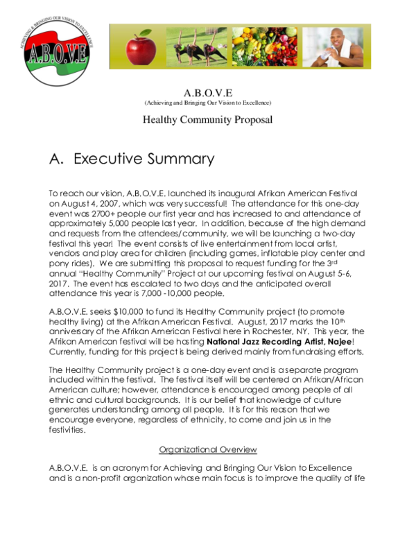(DOC) Healthy community project proposal 2017 we