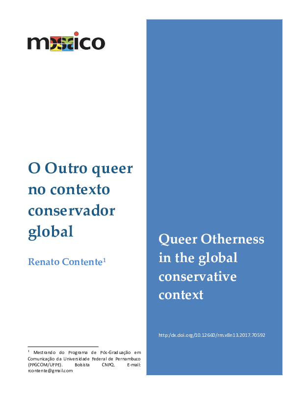 (PDF) O Outro queer no contexto conservador global (Queer Otherness in ...