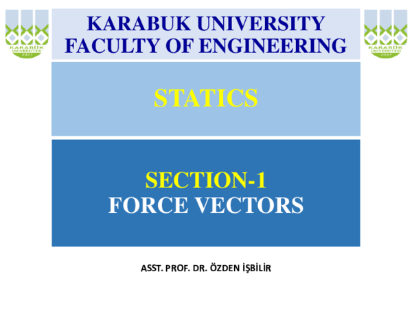Pdf Statics Section 1 Force Vectors