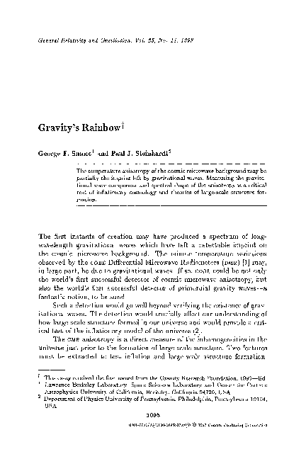 (PDF) Gravity's rainbow