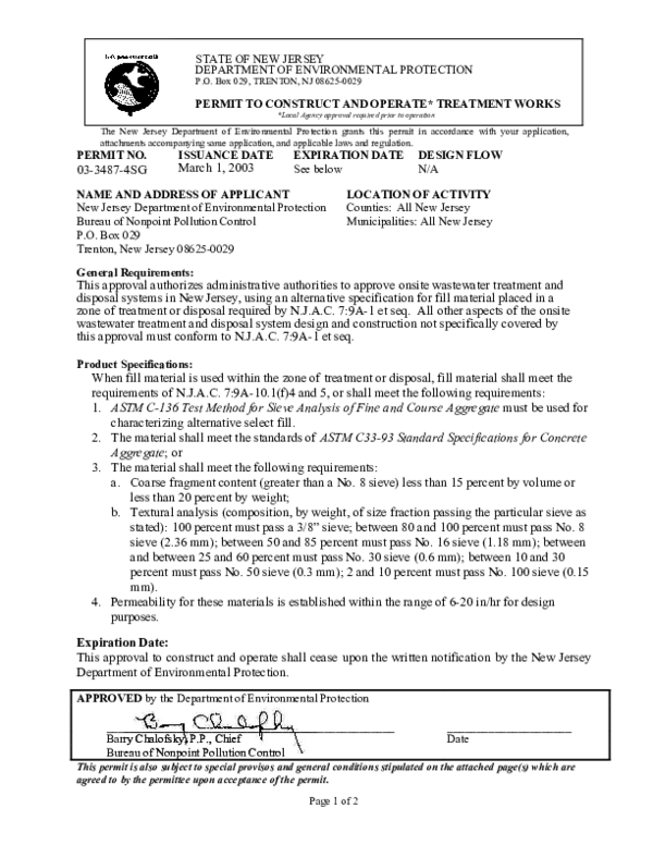 (PDF) STATE OF NEW JERSEY DEPARTMENT OF ENVIRONMENTAL PROTECTION PERMIT ...