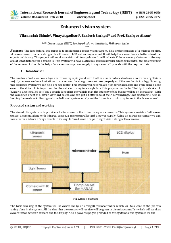 (PDF) Enhanced vision system