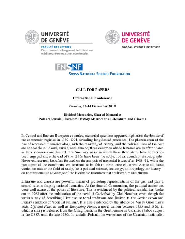 (PDF) Geneva Conference 2018 Final
