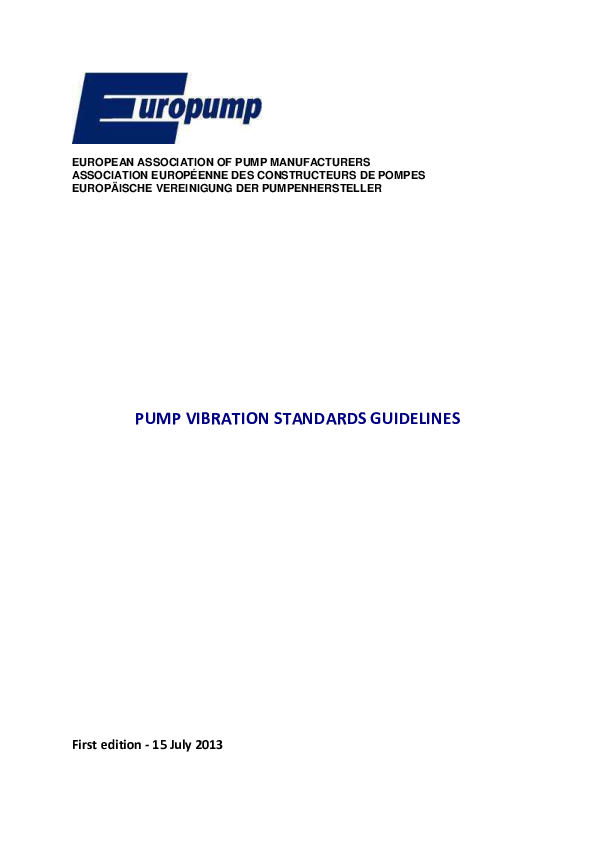 (PDF) EUROPEAN ASSOCIATION OF PUMP MANUFACTURERS ASSOCIATION EUROPÉENNE ...