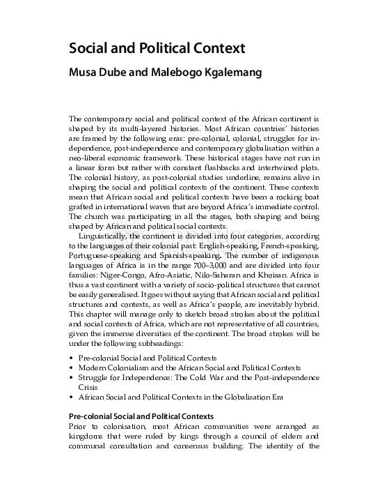 (PDF) Social and Political Context