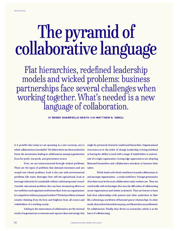 (PDF) The pyramid of collaborative language