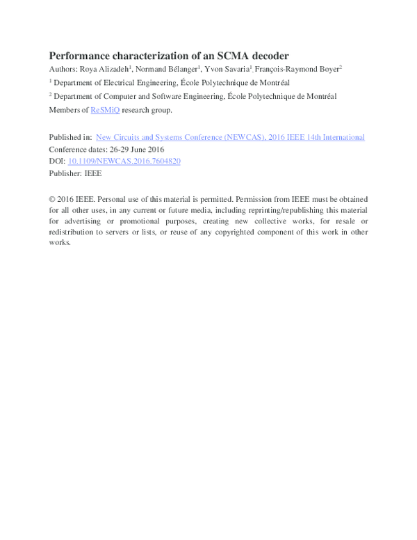(PDF) Performance characterization of an SCMA decoder Performance ... (PDF) Performance characterization of an SCMA decoder Performance ...