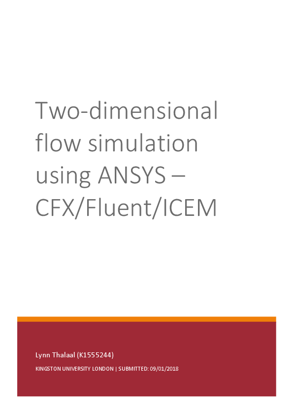 (PDF) 2D Flow Simulation Using ANSYS, FLUENT & ICEM