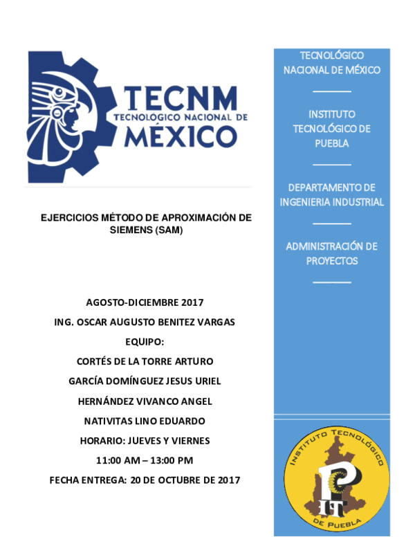 (DOC) EJERCICIOS MÉTODO DE APROXIMACIÓN DE SIEMENS (SAM