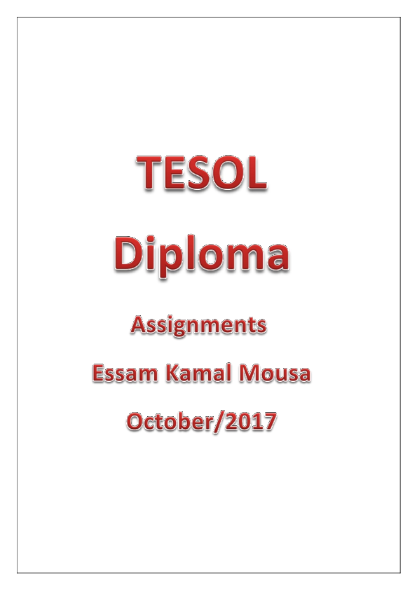 (DOC) TESOL Diploma