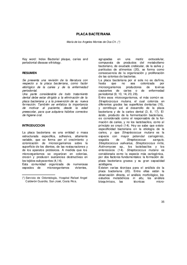 (PDF) PLACA BACTERIANA