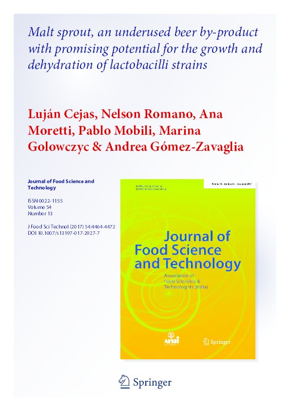 (PDF) Malt sprout, an underused beer by-product with promising ...