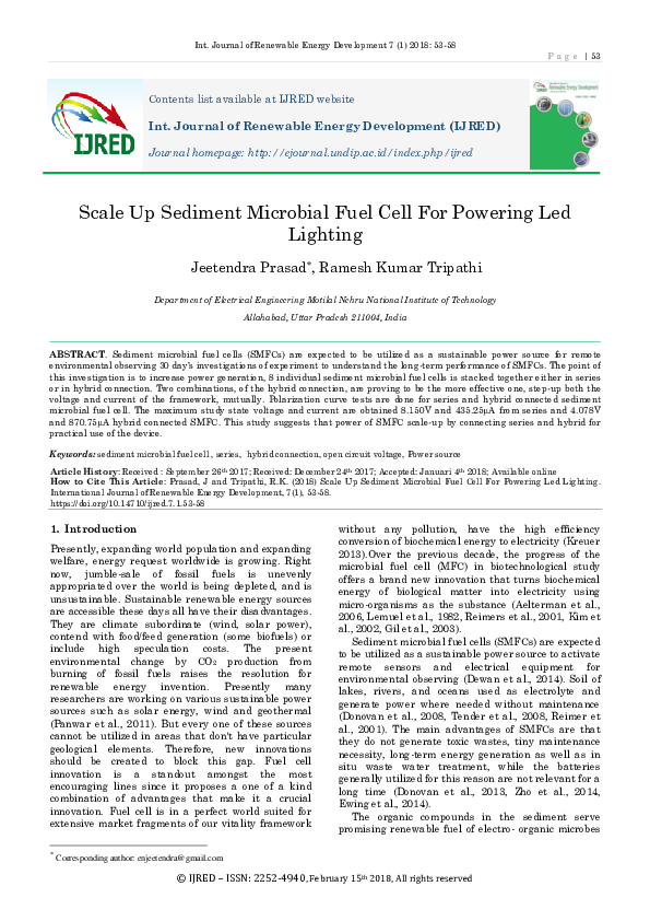 (PDF) Int. Journal of Renewable Energy Development (IJRED) Scale Up ...