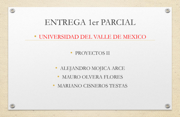 (PDF) Entrega 1er Parcial Proyectos II