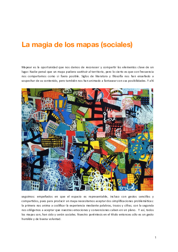 (PDF) La magia de los mapas (sociales)