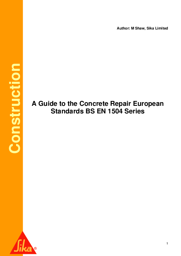 (PDF) A Guide to Concrete Repair European Standards