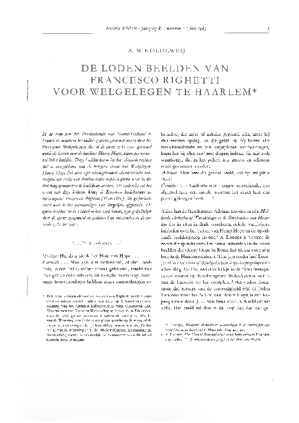 (PDF) 'De loden beelden van Francesco Righetti voor Welgelegen te Haarlem'