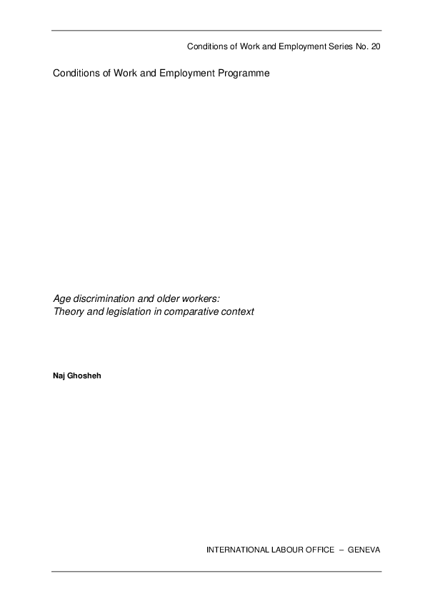 (PDF) The Effects of Anti-age Discrimination Legislation: A Comparative ...
