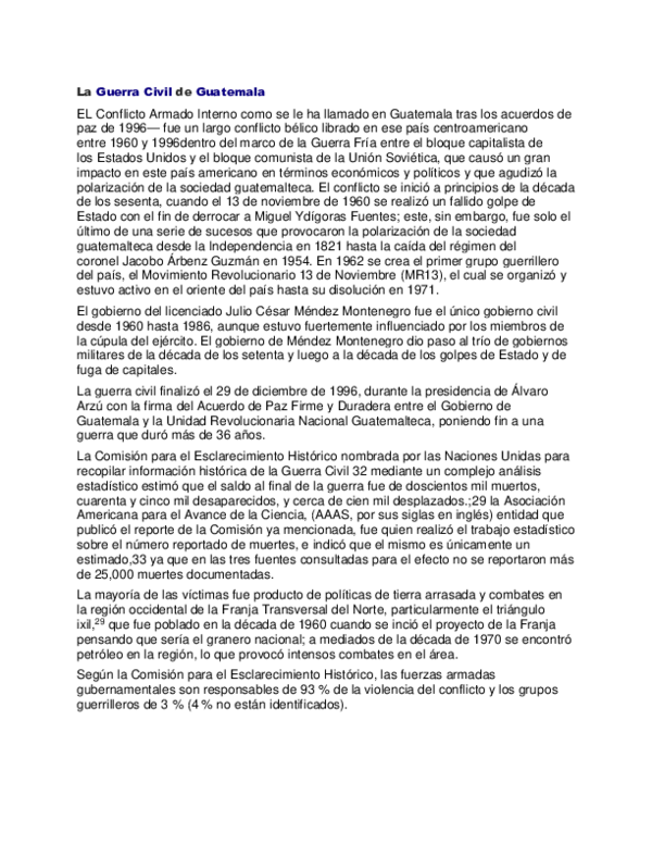 (DOC) La Guerra Civil de Guatemala