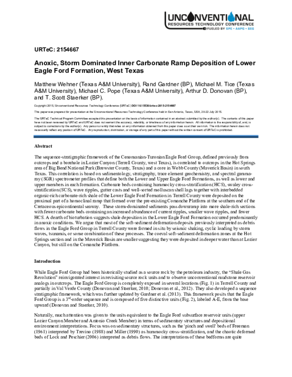 (PDF) Anoxic, storm dominated inner carbonate ramp deposition of Lower ...