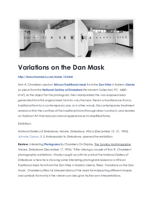 (PDF) Variations on the Dan Mask