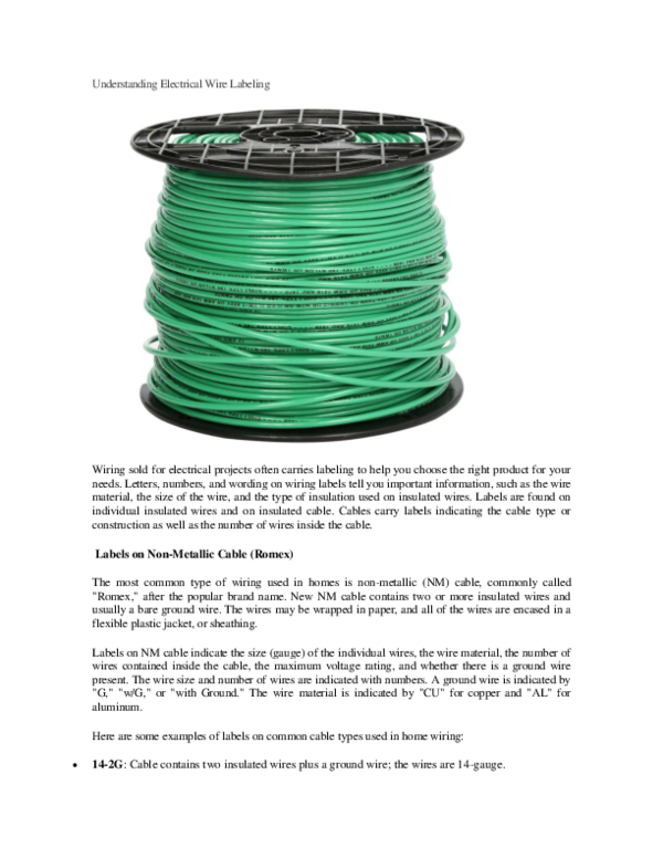(DOC) Electrical Wire Labeling