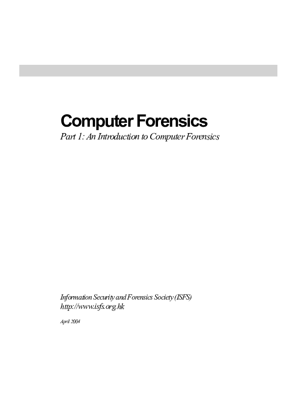 (PDF) Computer Forensics part1