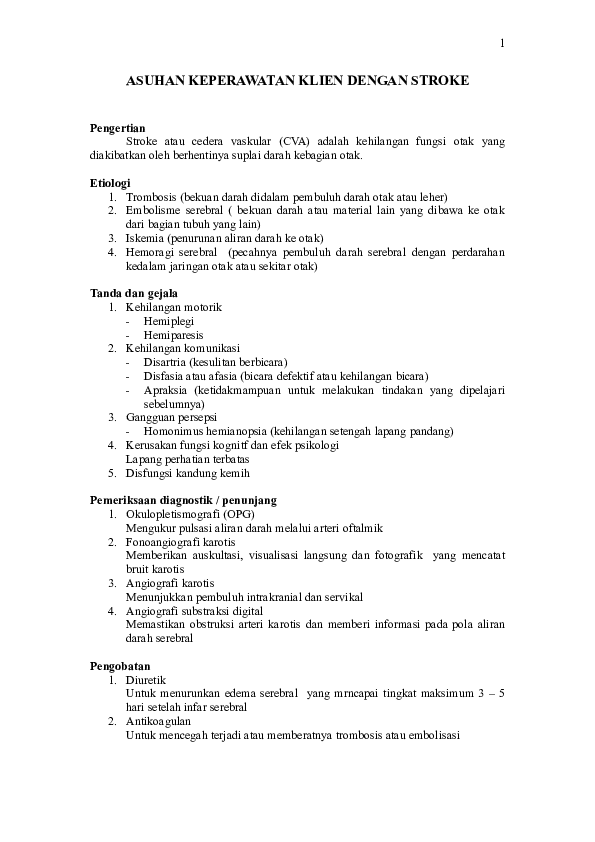 (DOC) LP STROKE iskemik | Anwar Anwar - Academia.edu