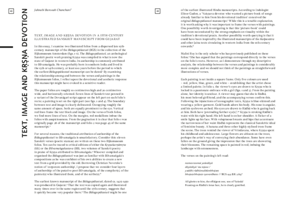(PDF) Text, Image and Kṛṣṇa Devotion in a 15th century Illustrated ...