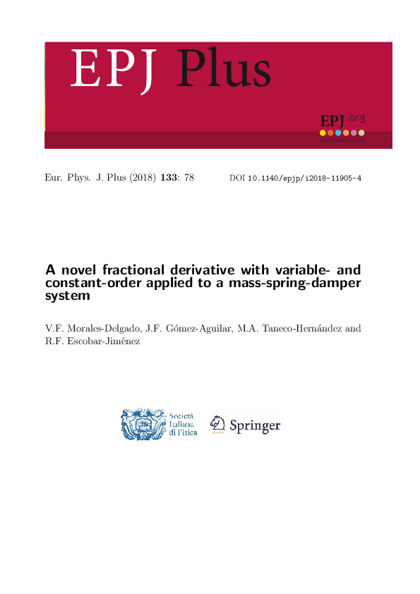 (PDF) A novel fractional derivative with variable-and constant-order ...