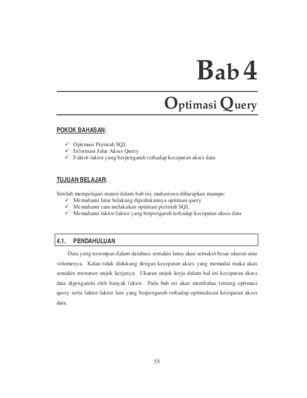 (PDF) Bab 4 Optimasi Query