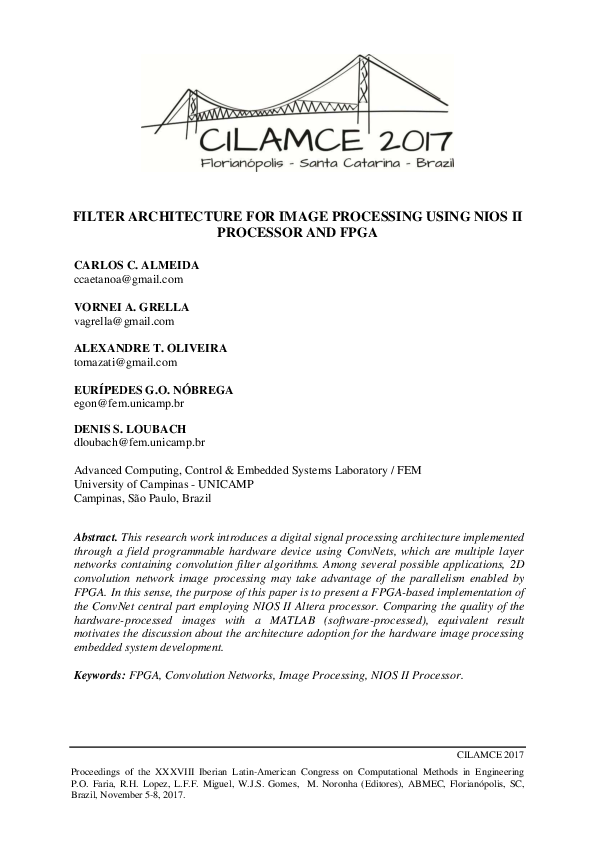 Pdf Filter Architecture For Image Processing Using Nios Ii Processor And Fpga