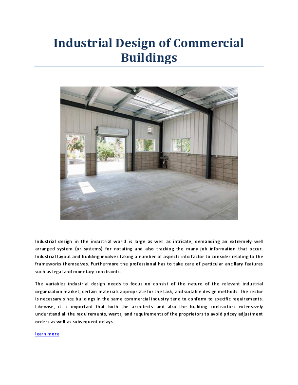 (PDF) Industrial Design of Commercial Buildings